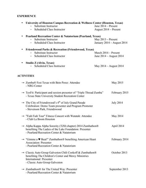 Zumba Experience Pdf Fitness And Exercise Healthy Living