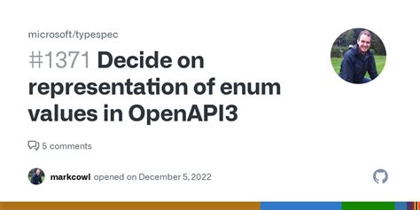 Decide On Representation Of Enum Values In Openapi3 · Issue 1371 · Microsofttypespec · Github