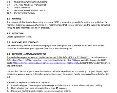 Experiment Procedure Template Master Template