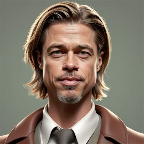 Portrait Of Brad Pitt Suite Medium Shot Digital By Giugus46 On