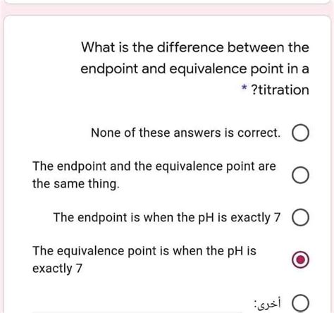 Solved What Is The Difference Between The Endpoint And Equivalence