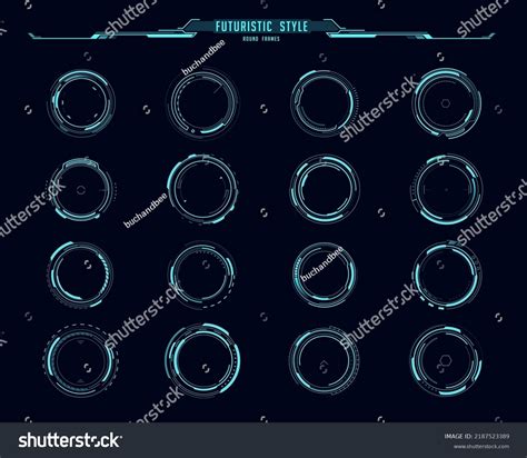 Hud Interface Round Frames Aim Control Stock Vector Royalty Free Shutterstock