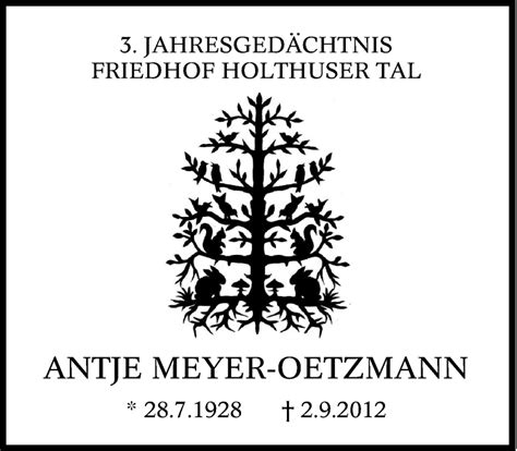 Traueranzeigen Von Antje Meyer Oetzmann Trauer In Nrwde