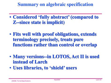 Ppt Algebraic Specification And Larch Powerpoint Presentation Free