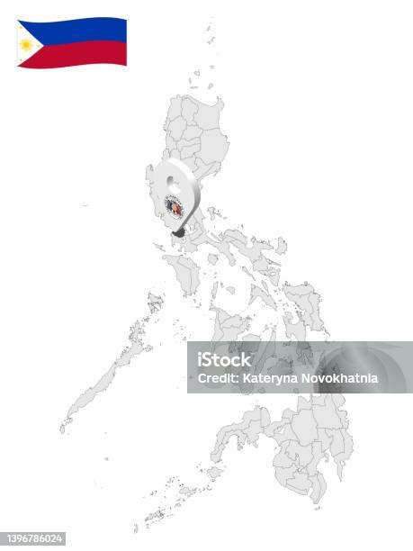 지도에 카비테 지방의 위치 필리핀 카비테의 3d 위치 표시 당신의 디자인을 위한 필리핀의 지방을 가진 질 지도 벡터 일러스트레이션 Eps10 0명에 대한 스톡 벡터 아트 및