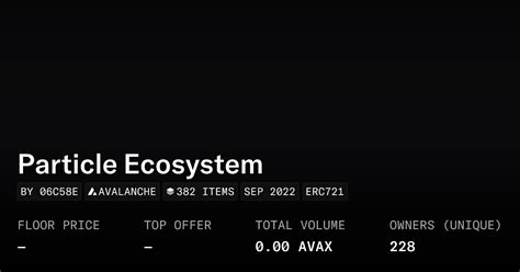 Particle Ecosystem Collection Opensea