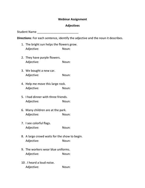Webinar Adjectives Assignmentdocx Docdroid