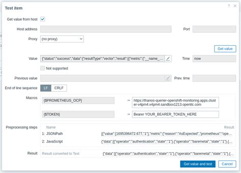 Monitoring OpenShift Using Zabbix And Prometheus API