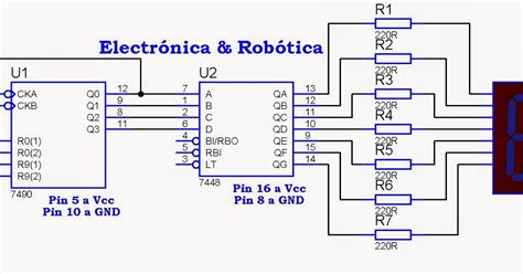 Contador De 0 A 9 Con Display De 7 Segmentos De Cátodo Común ~ Mrchunckuee