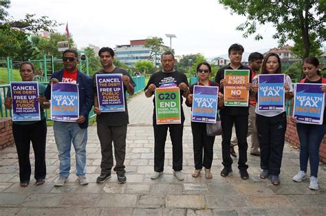 Climate Campaigners Protest In Kathmandu Ahead Of G20 Summit