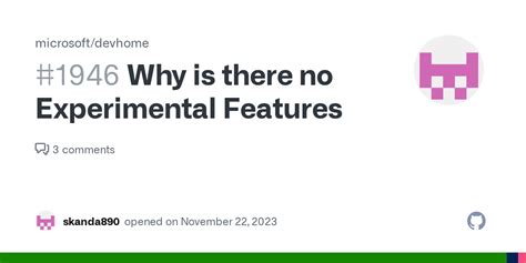 Why Is There No Experimental Features · Issue 1946 · Microsoftdevhome