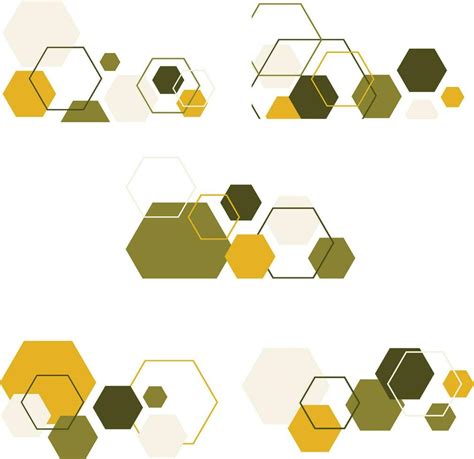 Hexagonal Corner Shape With Geometric Design Isolated Vector Set 32193983 Vector Art At Vecteezy