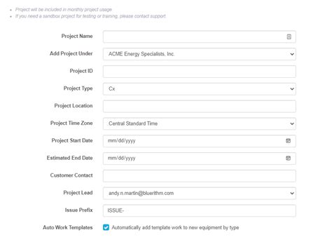 Project Setup Bluerithm Knowledge Base