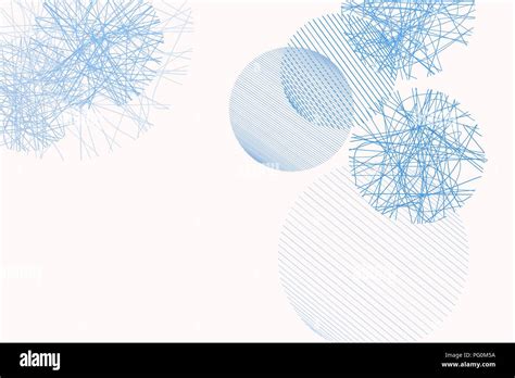 Background Abstract Geometric Messy Random Line Circles Pattern For Design Vector Illustration