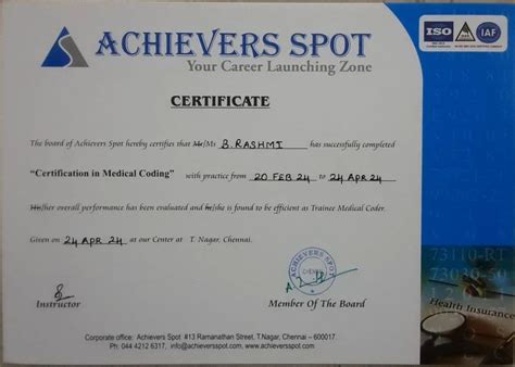 Rashmi B On Linkedin Medical Coding Course Completed Achiever Spot