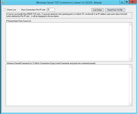 Github Devrimcelikipblock Ddos Windows Server Tcp Connection Listener For Ddos Attacks