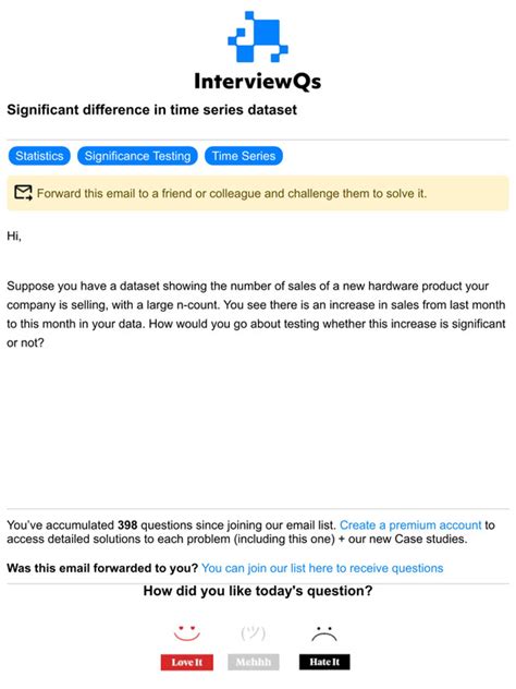 Interview Qs Significant Difference In Time Series Dataset Milled