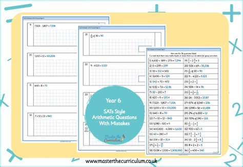 Year 6 Sats Style Arithmetic Paper With Mistakes 2 Master The Curriculum