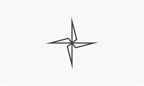 Compass Needle Vector Illustration Isolated On White Background