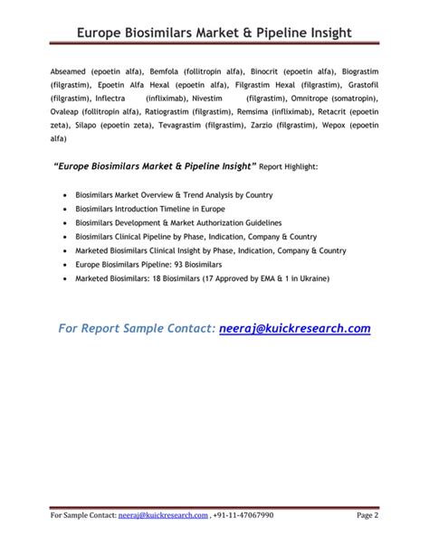Europe Biosimilars Market And Pipeline Insight Pdf