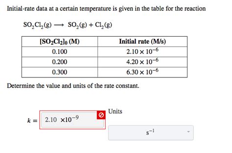 Solved Initial Rate Data At A Certain Temperature Is Given