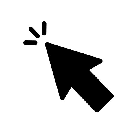 Mouse Cursor Click Silhouette Icon Pointer Click Vector 26729430