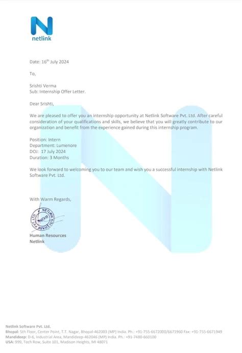 Srishti Verma On Linkedin Internship Netlink Careergrowth Databasemanagement