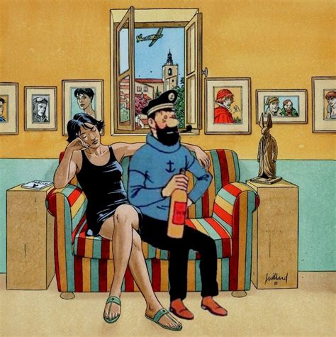 Haddock En Visite Chez Juillard Bd Comics Cartoons Comics Caricatures Haddock Tintin Tin Tin