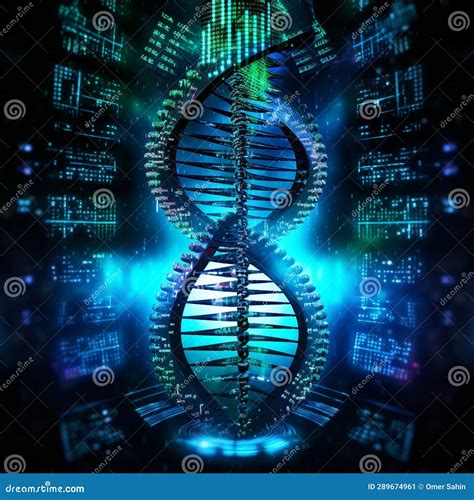 Digital Dna A Dna Helix Made Of Binary Code Stock Illustration