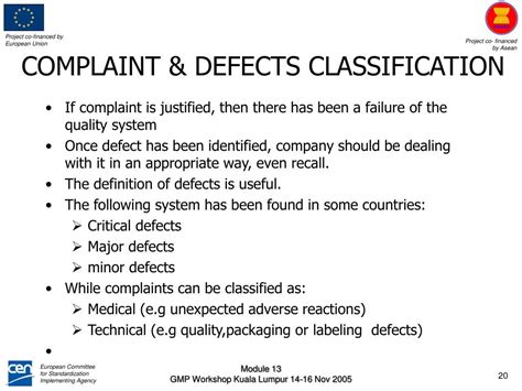 PPT ASEAN GMP TRAINING MODULE PRODUCT COMPLAINT PowerPoint Presentation ID