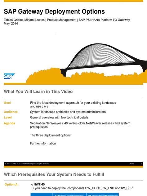 Sap Gateway Deployment Options Pdf Hypertext Transfer Protocol