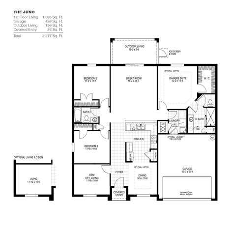 Juno New Home Floorplan Cornerstone By Holiday Builders