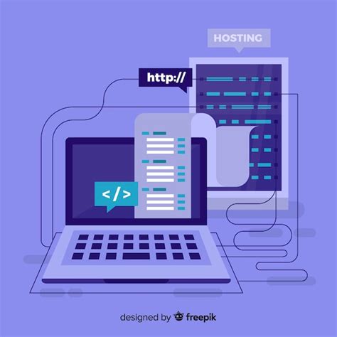 Premium Vector Modern Hosting Concept With Flat Design