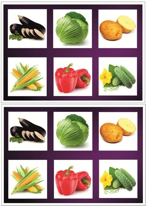 Дидактическая игра ЛОТО Овощи фрукты ягоды