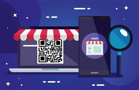 Premium Vector Qr Code Laptop Smartphone And Lupe Design Of Technology Scan Information