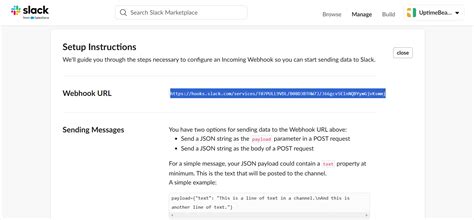 Slack Notifications Uptimebeats