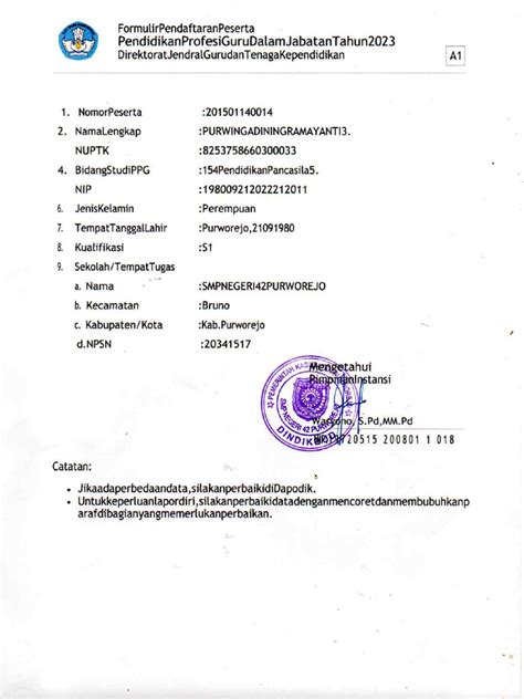 Form A1 Pdf
