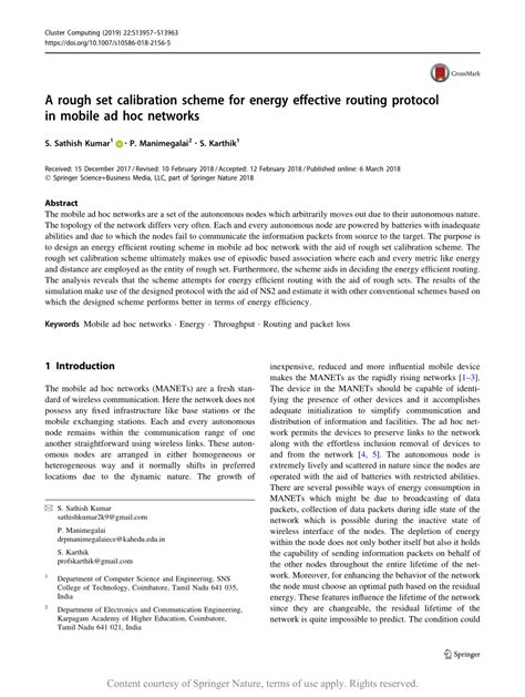 A Rough Set Calibration Scheme For Energy Effective Routing Protocol In Mobile Ad Hoc Networks