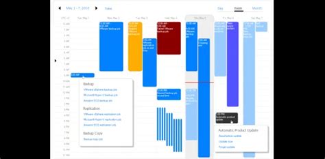 Calendar Dashboard In Nakivo Backup And Replication