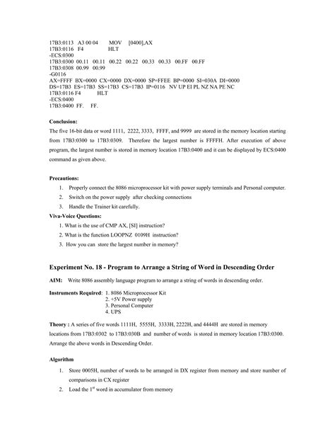 Microprocessor Laboratory Experiments Manual Pdf