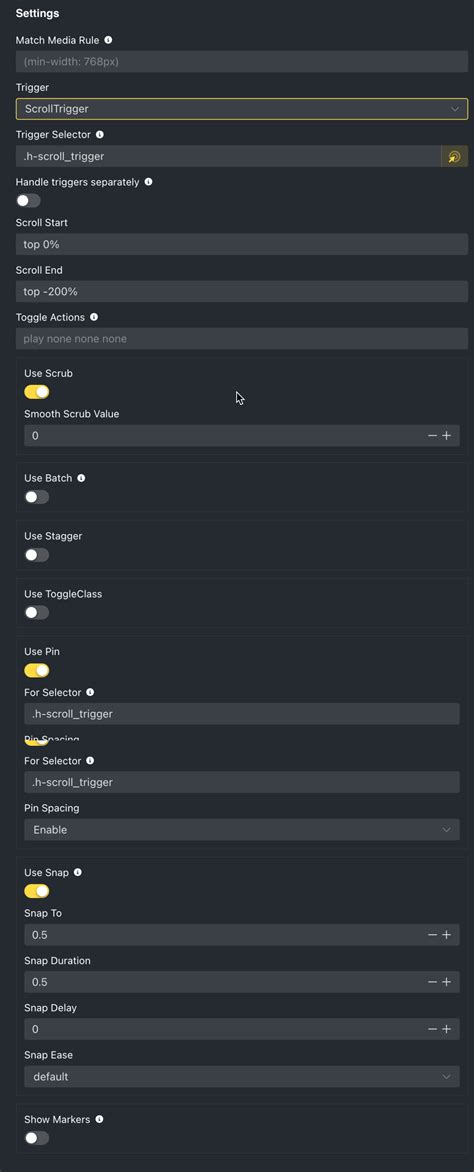 Horizontal Scroll Snap Bricksmotion