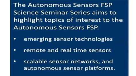 Autonomous Sensors First Csiro Science Talk Autonomous Sensors Future Science Platform