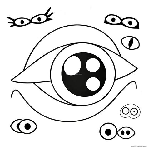 Cute Cartoon Eyes Coloring Page 3511 2797