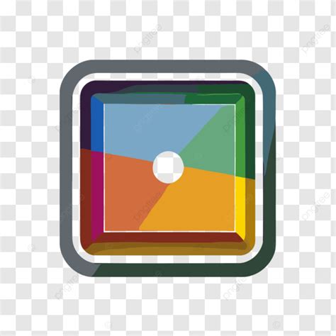 앱이 자체적으로 다채로운 사각형을 만듭니다 벡터 흰색 배경에 아래쪽의 단순한 다채로운 아이콘 그림자 없음 작은 프레임 중앙 Png 일러스트 및 벡터 에 대한 무료