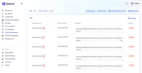 Bulk Message Quickmessage