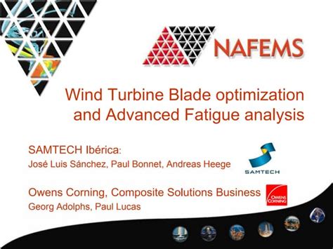 ib nafems samtech blade optimization and advanced fatigue analysis ppt
