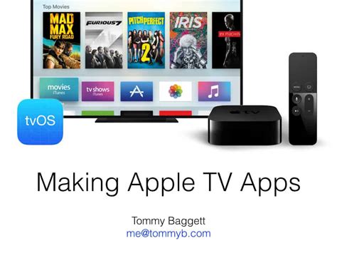 Making Apple TV Apps Video Now Available Tommy Baggett