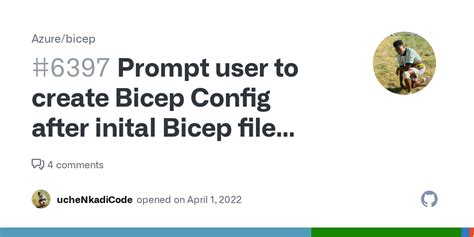 Prompt User To Create Bicep Config After Inital Bicep File Creation · Issue 6397 · Azurebicep