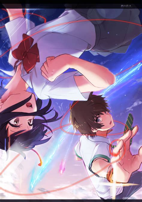 Kimi No Na Wa Miyamizu Mitsuha Tachibana Taki Anime Fandoms