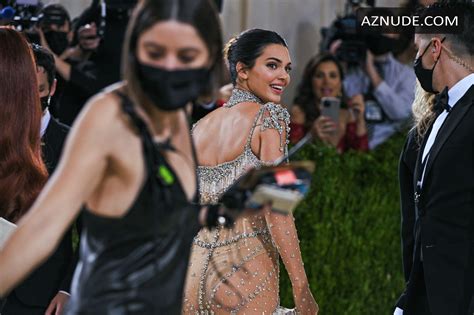 Kendall Jenner Poses Naked In G String Dress To Steal The Spotlight At Met Gala In NYC AZNude